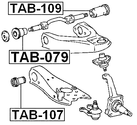 Rear Bushing, Front Upper Control Arm For Toyota 48635-26010 ...