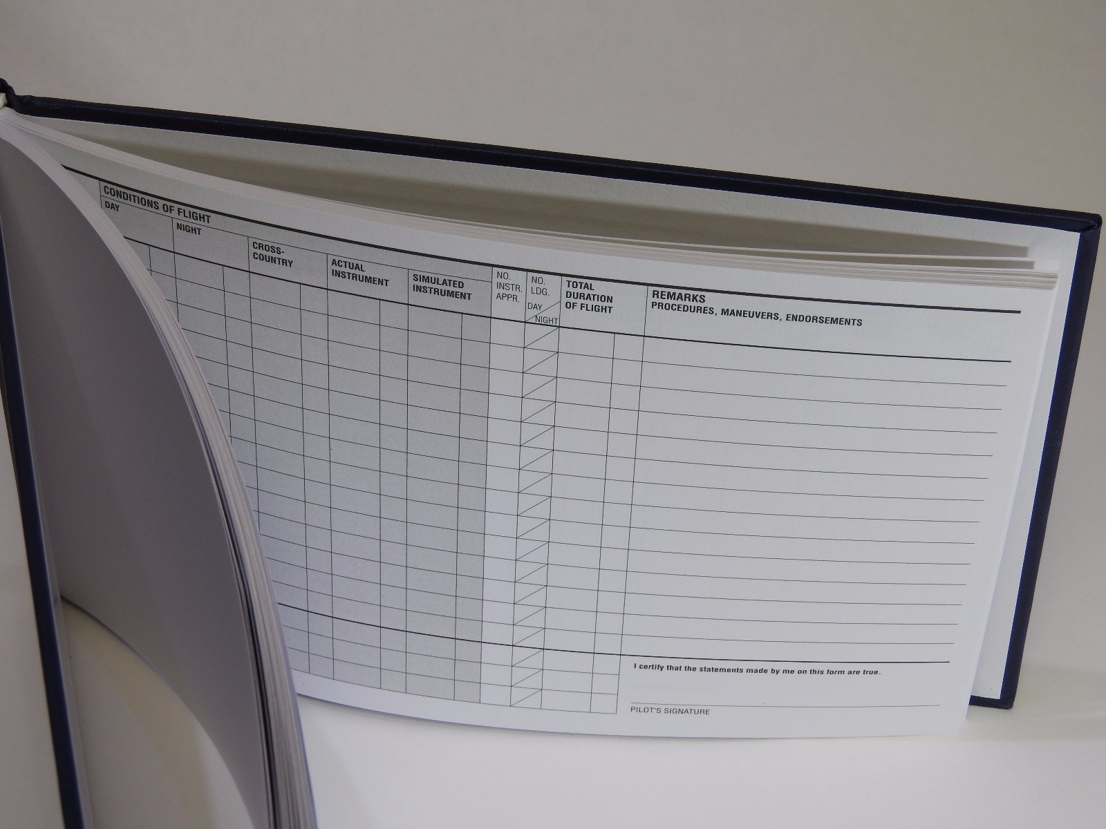 ASA PILOT STANDARD LOGBOOK with NAVY HARDCOVER p/n ASA-SP-57 | eBay