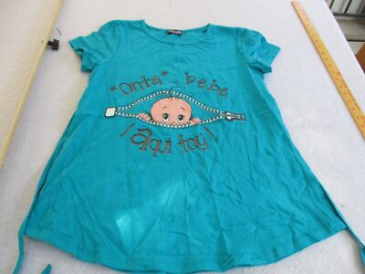 blue t Shirt Onta bebe aqui toy | eBay