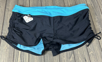 Zero Xposur Swimwear Women’s Black Blue Bathing Suit Bottoms Shorts ...