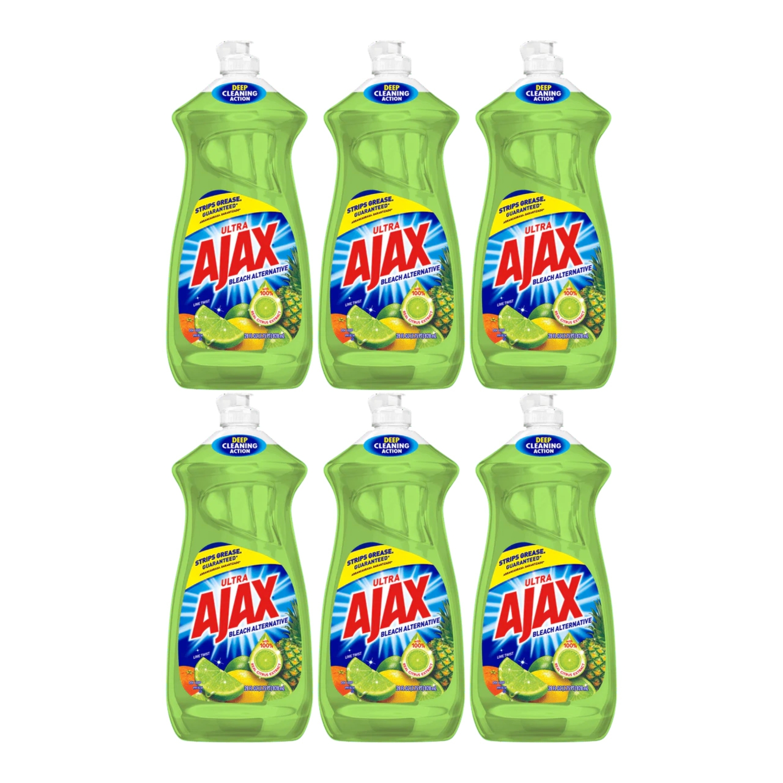 Ajax Ultra Vinegar + Lime Dish Liquid, 28 oz. (828ml) (Pack of 6) | eBay