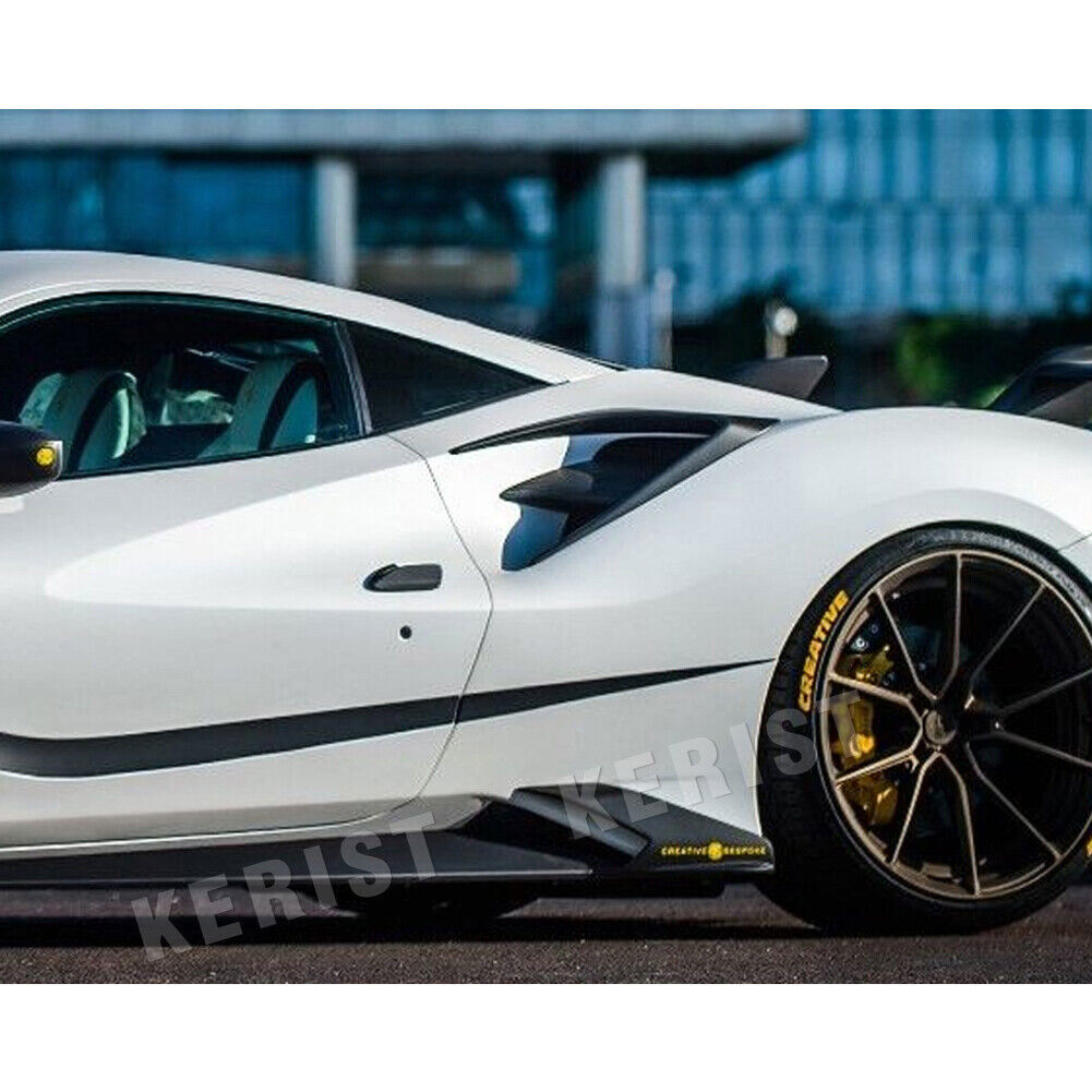 Carbon Fiber Rear Lip Side Splitter For Ferrari 488 GTB Coupe Spider ...