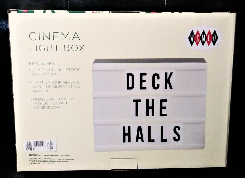 Cinema Light Marquee Sign Box Create Your Own Wemco Message Holiday | eBay