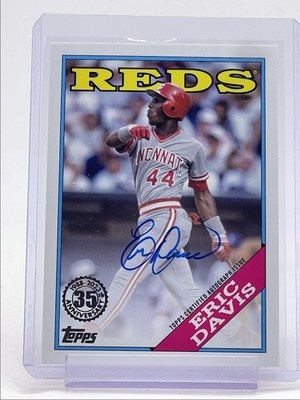 ERIC DAVIS 2023 TOPPS SERIES 1 1988 TOPPS AUTOGRAPH REDS AUTO Q5972 ...