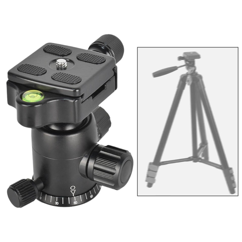 Universal Tripod Ball Head Aluminum 1/4 Threaded Accessory 360 Degree ...