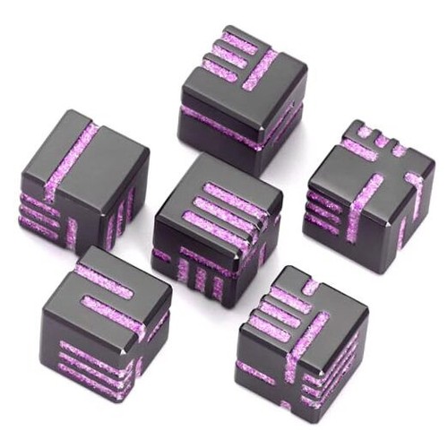 D6 Dice Set of 6 Pcs 16mm, Cool Fancy 6 Sided Dice Metal D6 for ...