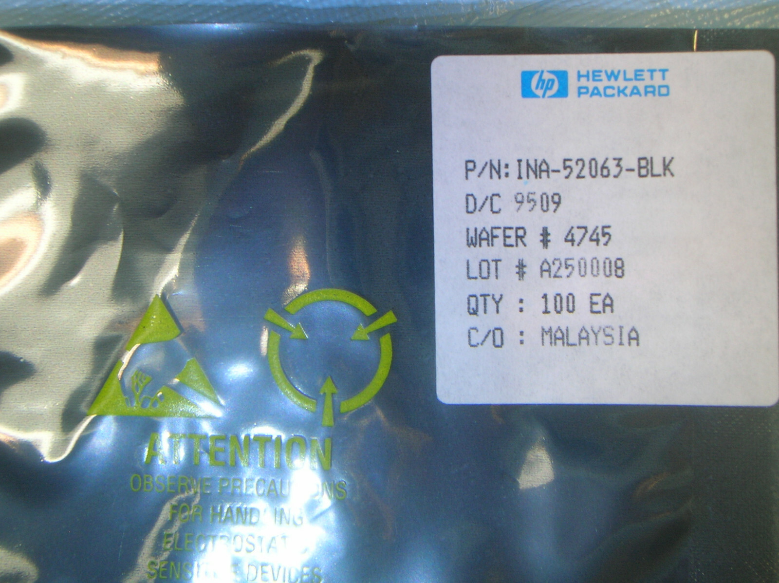 HP INA-52063 1.5GHz Low Noise MMIC Amplifier Bulk (Bag of 100) | eBay