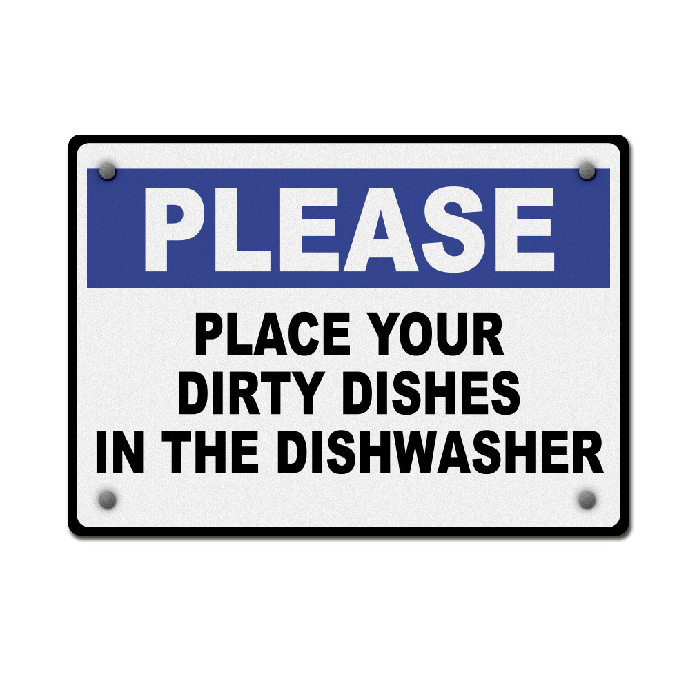 Dirty Dishes Sign