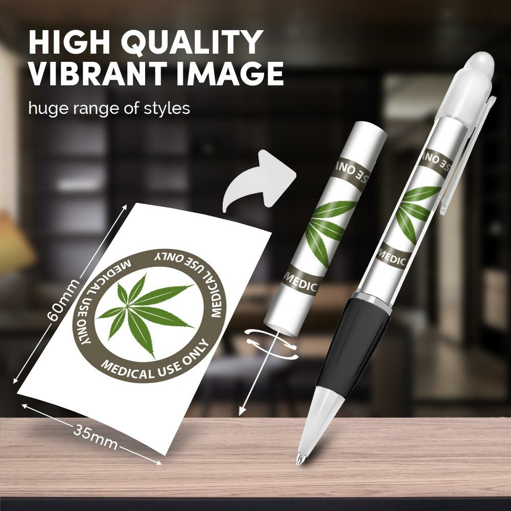 White Ballpoint Pen - Canabis Medical Use Weed Marijuana Office Gift ...
