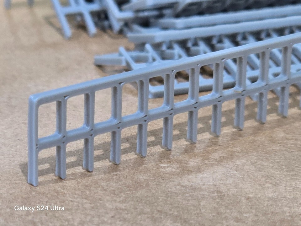 New 50 Pack Grey Fencing Railings OO HO Gauge 1:76 Scale Models Train ...