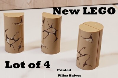 New LEGO Stone Pillar Column Greek Dark Tan Printed Design Wedding Lot ...