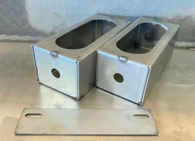 (2) HD Metal Trailer Tail Light Boxes for 6" Oval & 3/4" Round Lights ...