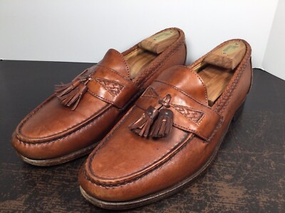 Allen Edmonds Maxfield Brown Leather Tassel Shoes Loafers Mens 10 D ...