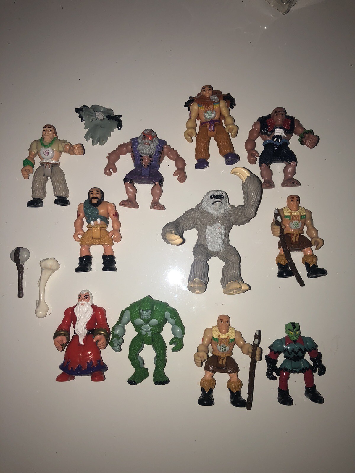 Fisher Price imaginext figure lot 2004-2006 Wizard Tribal Sloth Troll ...