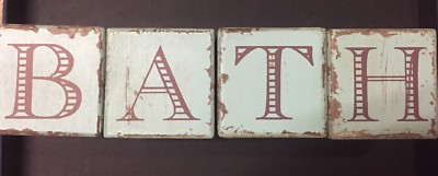 'Bath' Building Blocks. Word Blocks | eBay UK