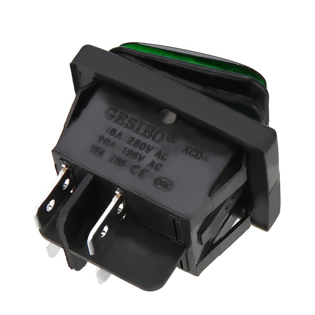 Switch 1pc LED Power Switch Rocker Switch 12V/24V/220V 2 Gears 4 Feet ...