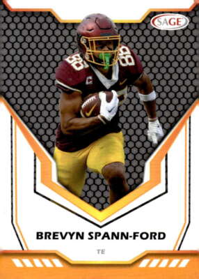 BREVYN SPANN-FORD RC 2024 SAGE Hit Low Series #15 ROOKIE NCAA NFL ID ...