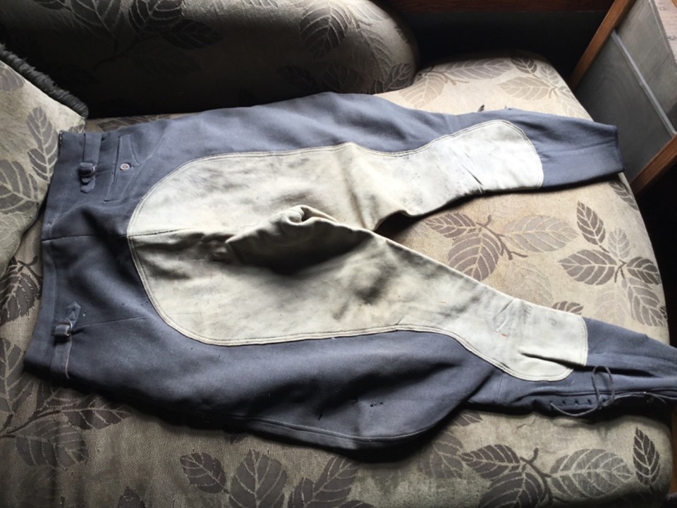 Original WW2 German Uniform Issue Riding Trousers Breeches Stone Grey ...