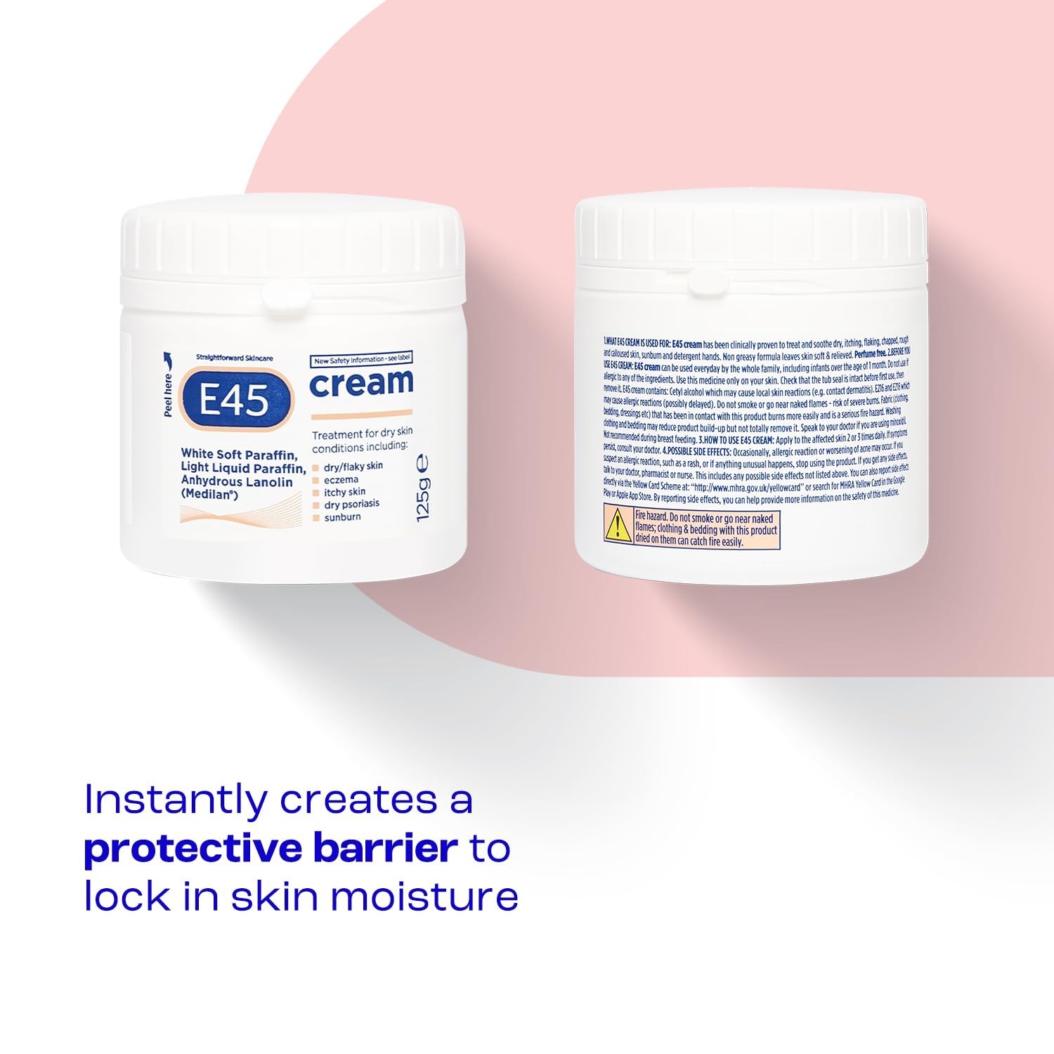 E45 Cream 500 g Tub Moisturiser for Dry Skin and Sensitive Skin ...