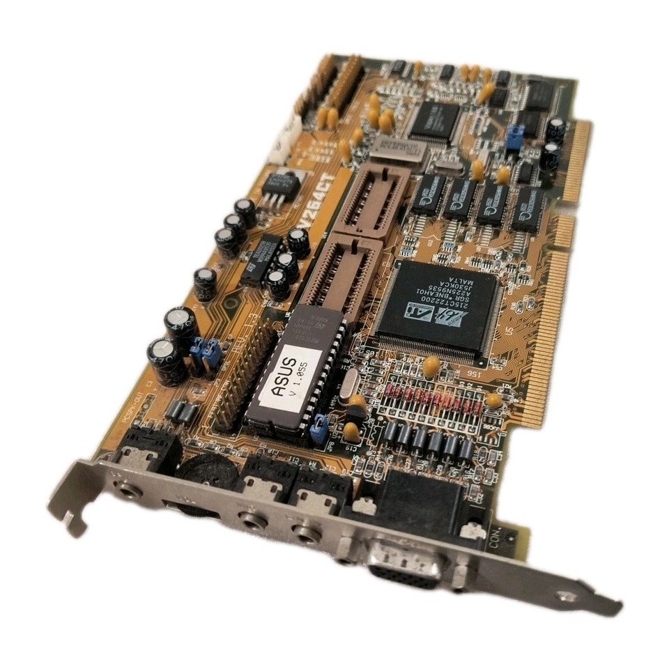 RARE VINTAGE ASUS AV264CT MEDIABUS ATI MACH64 1 MB EXP 2 MB VGA CARD ...