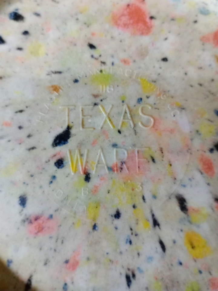 TWO-VTG Texas Ware #118 Splatter Confetti Multi-Color Mixing Bowls ...