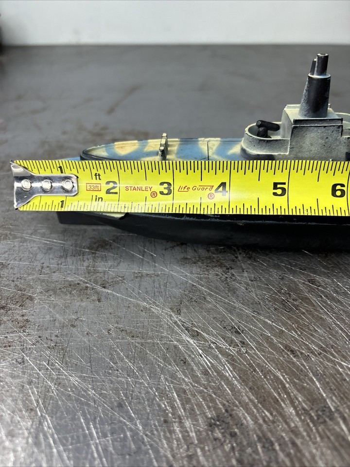 Vintage Ideal USA Plastic Toy Sea Wolf Submarine Blue White | eBay