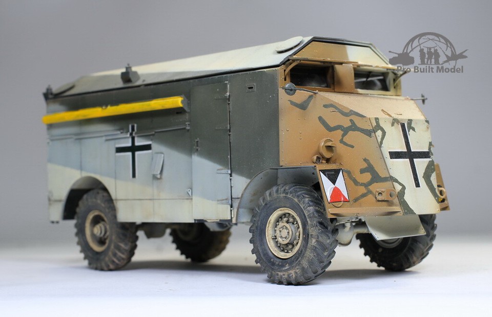 Rommel's Mammoth DAK AEC Armored Command Car Full Interior 1:35 Pro ...