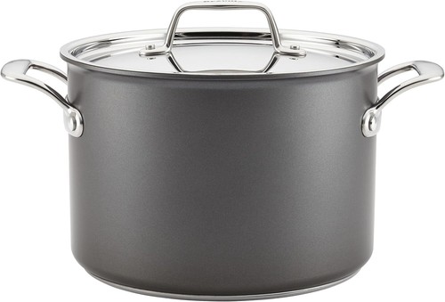 BREVILLE THERMAL PRO HARD ANODIZED NONSTICK STOCK POT STOCKPOT 8 QUART ...