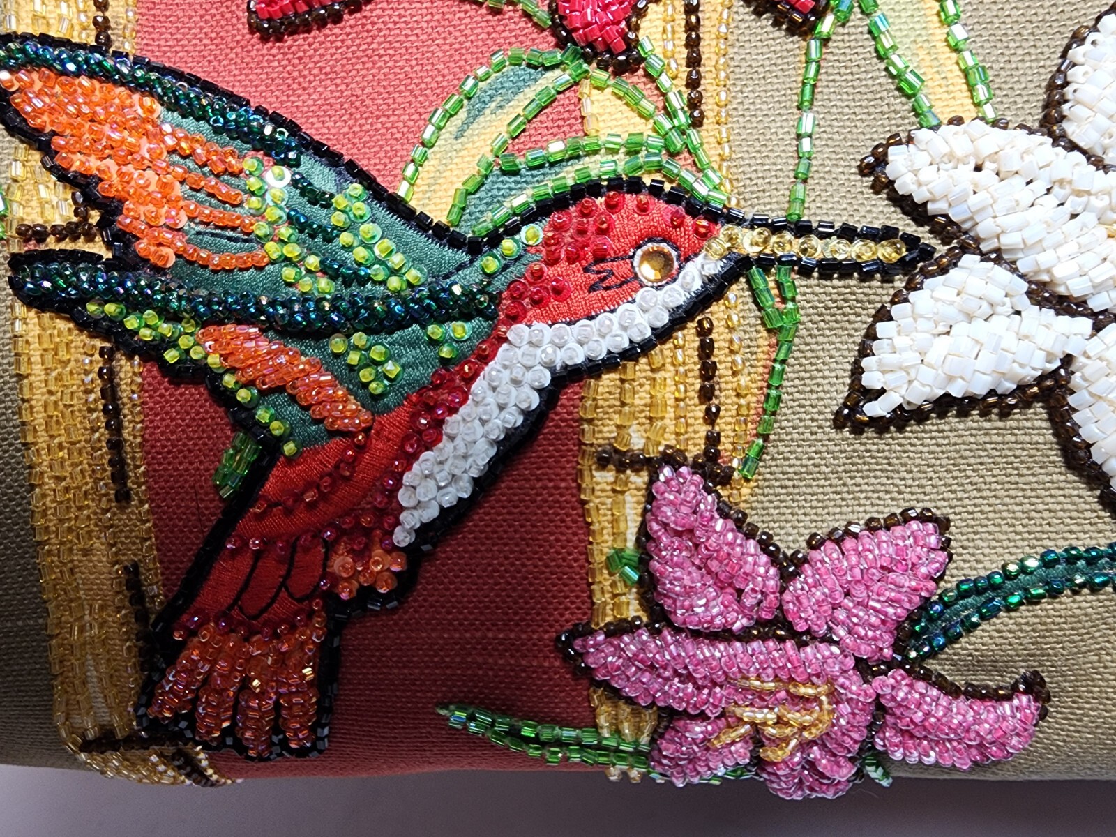 ISABELLA FIORE RARE HUMMINGBIRD EMBELLISHED HARD FRAME MULTI-COLOR ...