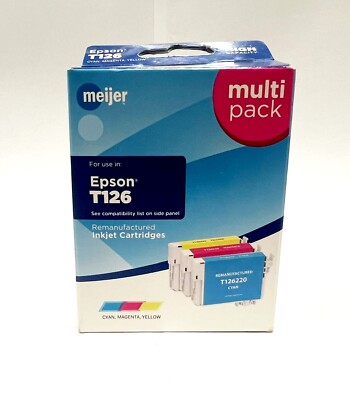 Meijer Remanufactured Ink Cartridges for Epson T126 - COLOR (C, M, Y ...