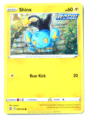 Shinx 046/163 (NM, Pokemon Card, Battle Styles, 2021, Lightning, Common ...