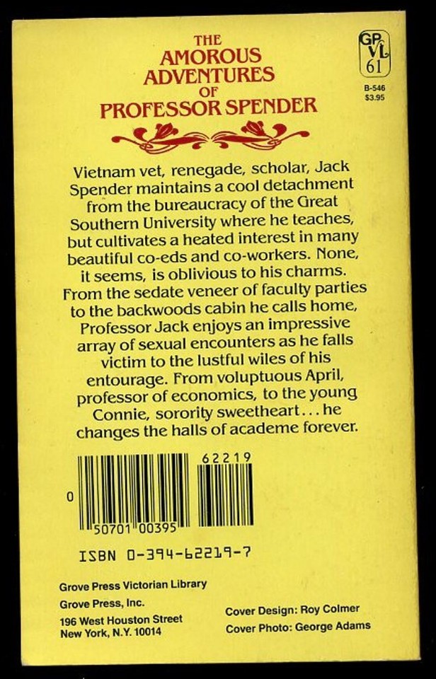The Amorous Adventures of Professor Spender Anonymous Erotica Adventure ...