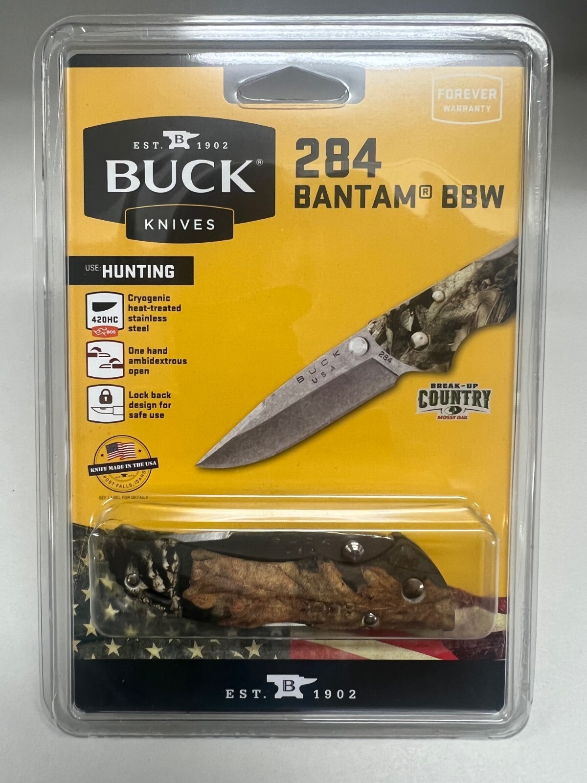 New Buck 284 Bantam BBW Mossy Oak Break-up Country Camo Folding Knife ...