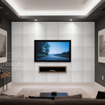 10-20Pack 3D Wall Panels Diamond Waves Sound Proofing Panels for TV ...