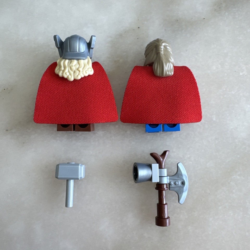 LEGO Marvel Thor Two Figure Lot, Thor and Mighty Thor Jane Foster From ...