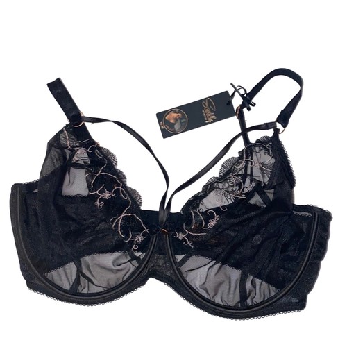 Curvy Kate Scantilly Surrender Bra 38J Black Sheer Lace NWT | eBay