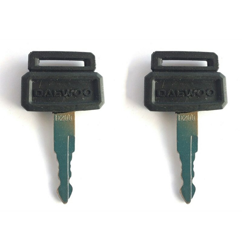 2Pc For Daewoo Doosan Excavator Heavy Equipment Ignition Key W/ Logo ...
