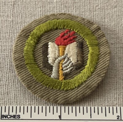 VTG 1930s SCHOLARSHIP Boy Scout Wide Crimped MERIT BADGE PATCH BSA ...