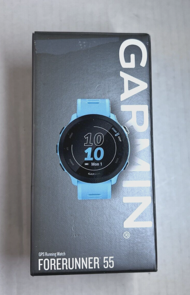 Garmin Forerunner 55 GPS Watch - Light Blue OPEN BOX | eBay