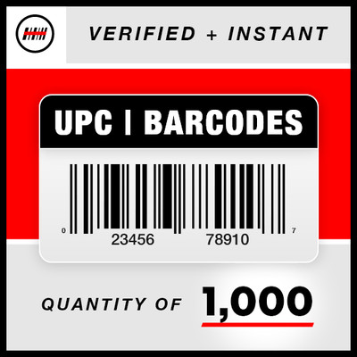 (1000) UPC EAN Barcodes Codes Numbers - GS1 - Amazon Verified - Product ...