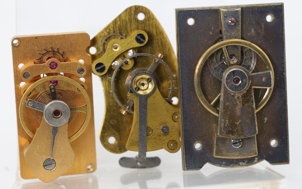 LOT OF 3 CLOCK PLATFORM BALANCE ESCAPEMENT ASSEMBLIES (NE) | eBay