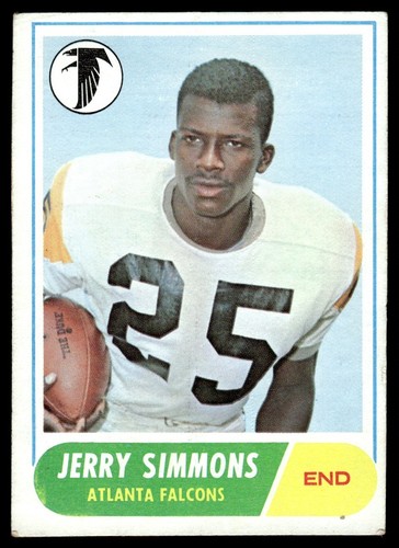 1968 Topps Football Card Jerry Simmons RC Atlanta Falcons #177 EX | eBay