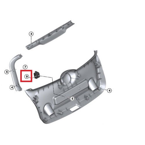 Mercedes-Benz E Coupe C207 Warning Triangle Plastic Bracket A2048900114 ...