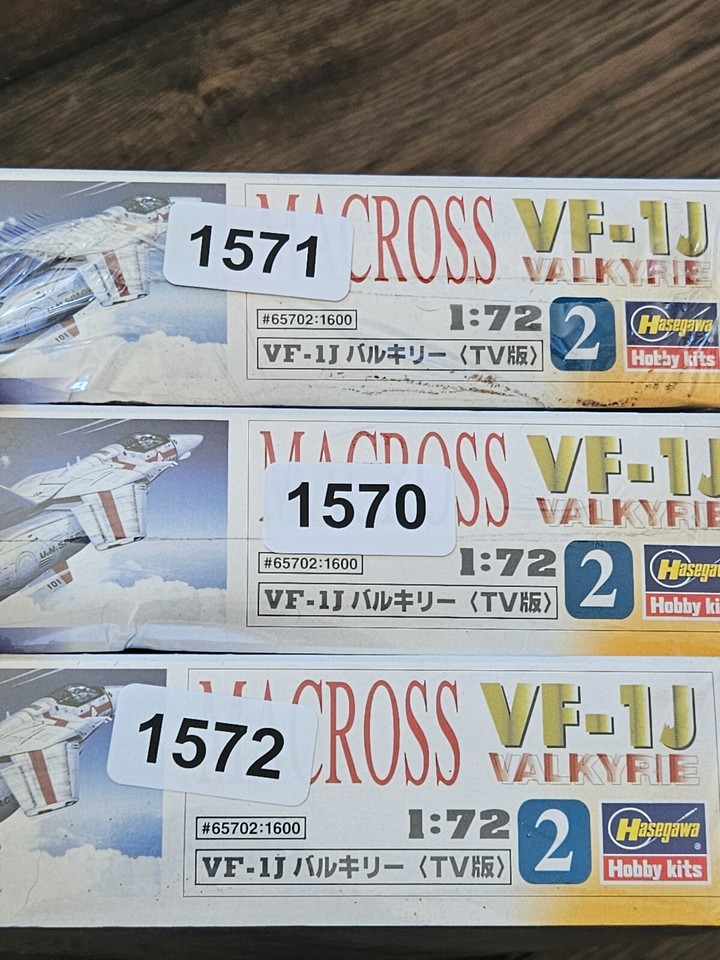 Hasegawa VF1J Valkyrie 1:72 Scale Model Airplane Kit #65702-1600 SEALED ...