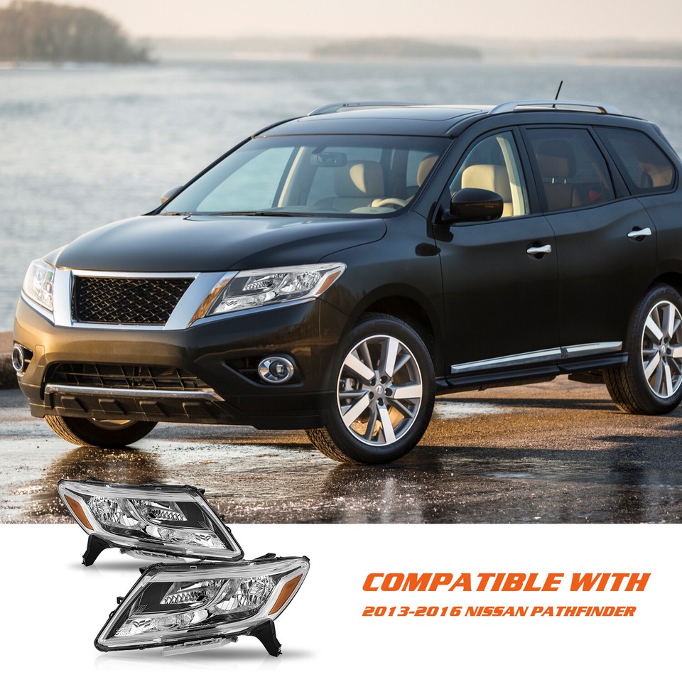 For 2013-2016 Nissan Pathfinder 4DR Halogen Headlights Assembly ...