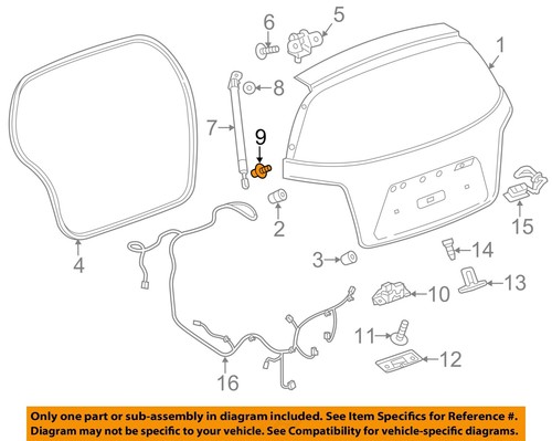 GM OEM 04-22 Aveo Lift Gate Gate Hardware-Lift Cylinder Ball Stud ...