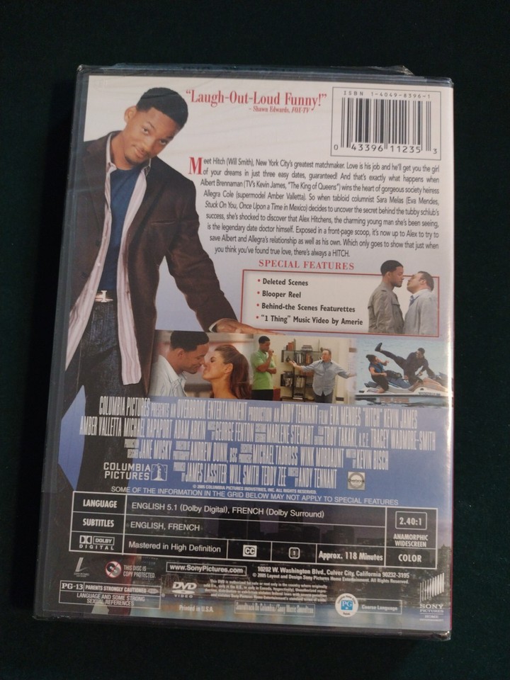 Hitch (DVD, 2005, Widescreen) Will Smith - factory sealed - Columbia ...