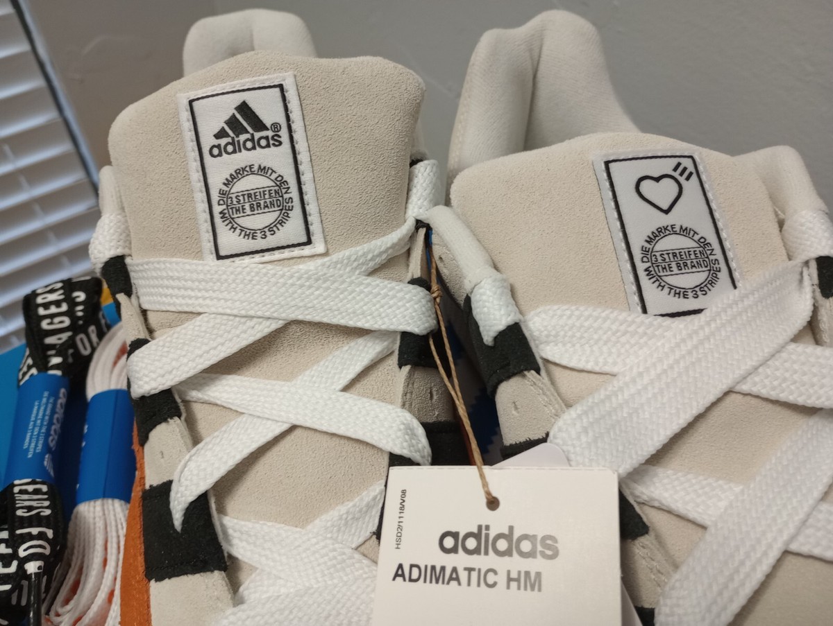 HUMAN MADE Size 12 ~ Adidas Adimatic Mens Off White Black HUMAN MADE Size 12 ~ Adidas Adimatic Mens Off White Black