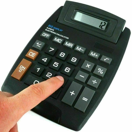 Large Jumbo Calculator 8 Digits Large Buttons School Office Desk Tilt ...