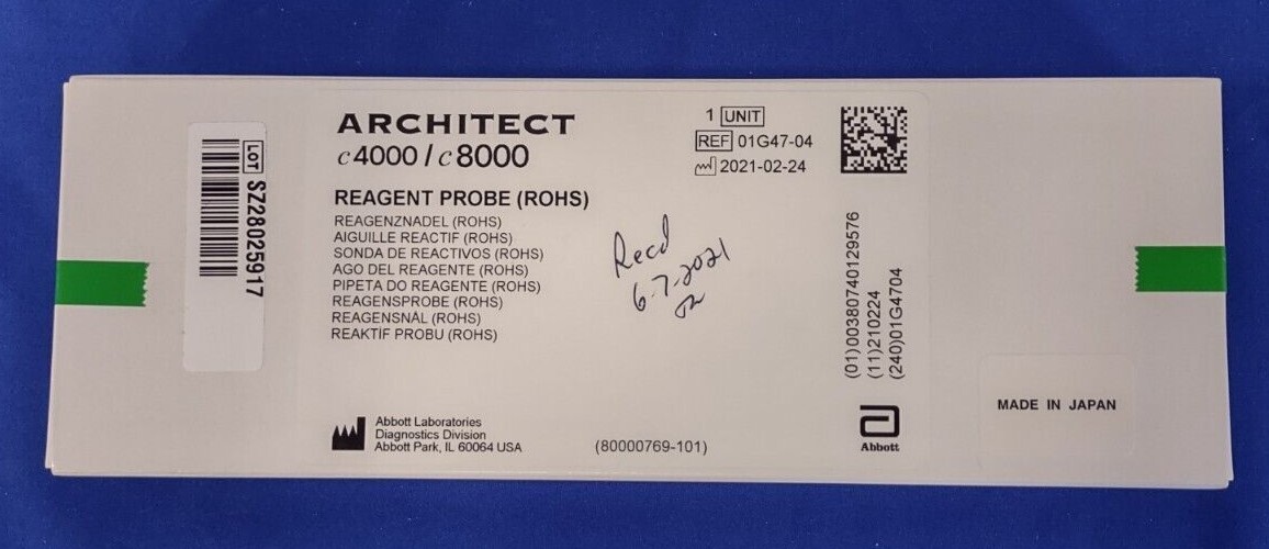 Abbott Architect c4000/c8000 Reagent Probe (ROHS) PN 01G4704 | eBay